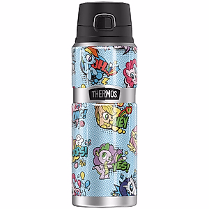 My Little Pony Tv Pony Comic THERMOS STAINLESS KING Stainless Steel Drink Bottle, Vacuum insulated & Double Wall, 24oz