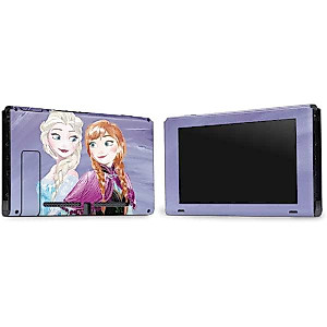 Skinit Decal Gaming skin compatible with Nintendo Switch Bundle - Officially Licensed Disney Frozen Elsa and Anna Sisters Art Design