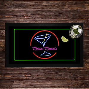 Bar Runner Your Name Cocktail Bar Drip Spill Mat Personalized Bar Gifts