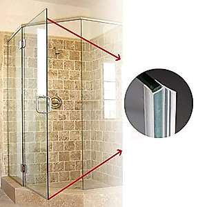 Zengest Glass Door Seal Strip, 120 Inch Soft Shower Door Sweep to Stop Leaks, Shower Silicone Seal Strip