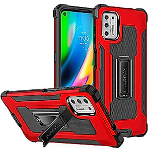DAWEIXEAU Case for Moto G Stylus 2021,Heavy Duty Rugged Shockproof Protective Cover Case for Moto G Stylus 2021 (Red)