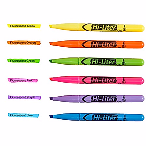 Avery Hi-Liter Pen-Style Highlighters, Chisel Tip, 6 Highlighters, Assorted Colors, 3 Packs (25602)