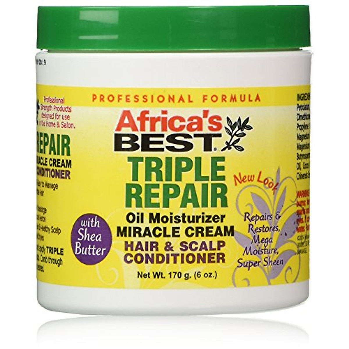 Africa's Best Triple Repair Oil Moisturizer Hair and Scalp Conditioner, 6 Ounce (Packaging May Vary)