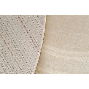 Revival Rugs Maru 8'x8' Washable Area Rug for Living Room Bedroom - 100% Recycled Oeko-TEX Certified, Medium Pile, Beige