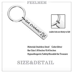 FEELMEM Got Crickets Bearded Dragon Keychain Funny Lizard Gift Animal Reptile Keyring Bearded Dragon Pet Lizard Lover Gift Reptile Lover Gift (Got Crickets)