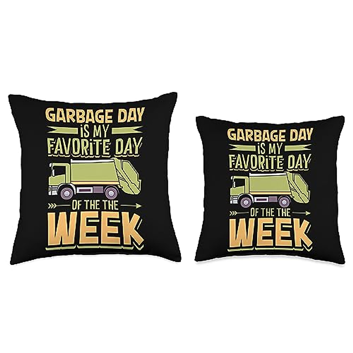 Garbage Trucks Recycling Garbage Truck Driver Throw Pillow