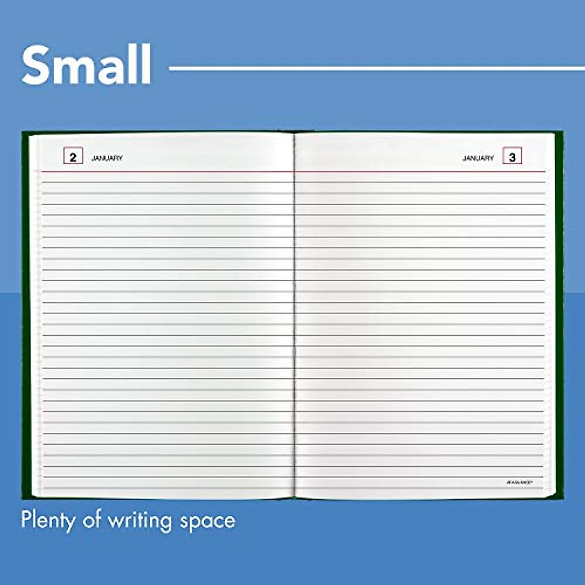 AT-A-GLANCE Standard Diary Undated Daily Reminder, 6 x 8.75 x 1-Inches, Green (SDU389-03)