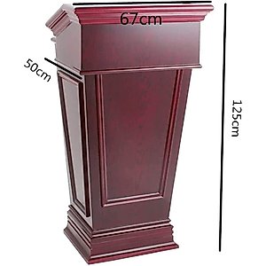 Lectern Podium Stand-Portable Presentation Podium,Pulpits for Churches Professional Portable Lectern with Wide Reading Surface for Restaurants, Office,Brown