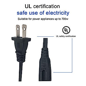 Cable Nahao AC Power Cable Cord Compatible with Vizio/Sharp/Sanyo/Emerson LED TV; Brother Sewing Machine STAR120E, STAR130E, STAR140E, XL3000, SQ-9000, XR1300, XR1355, XR-4000, XR-7700, XR-9000