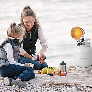 ROVSUN 15,000 BTU Propane Tank Top Heater, Portable Infrared Heater with Safety Shut-off Valve and Tip-over Switch for Indoor Outdoor Camping Fishing Patio Garage (Propane Cylinder not Included)