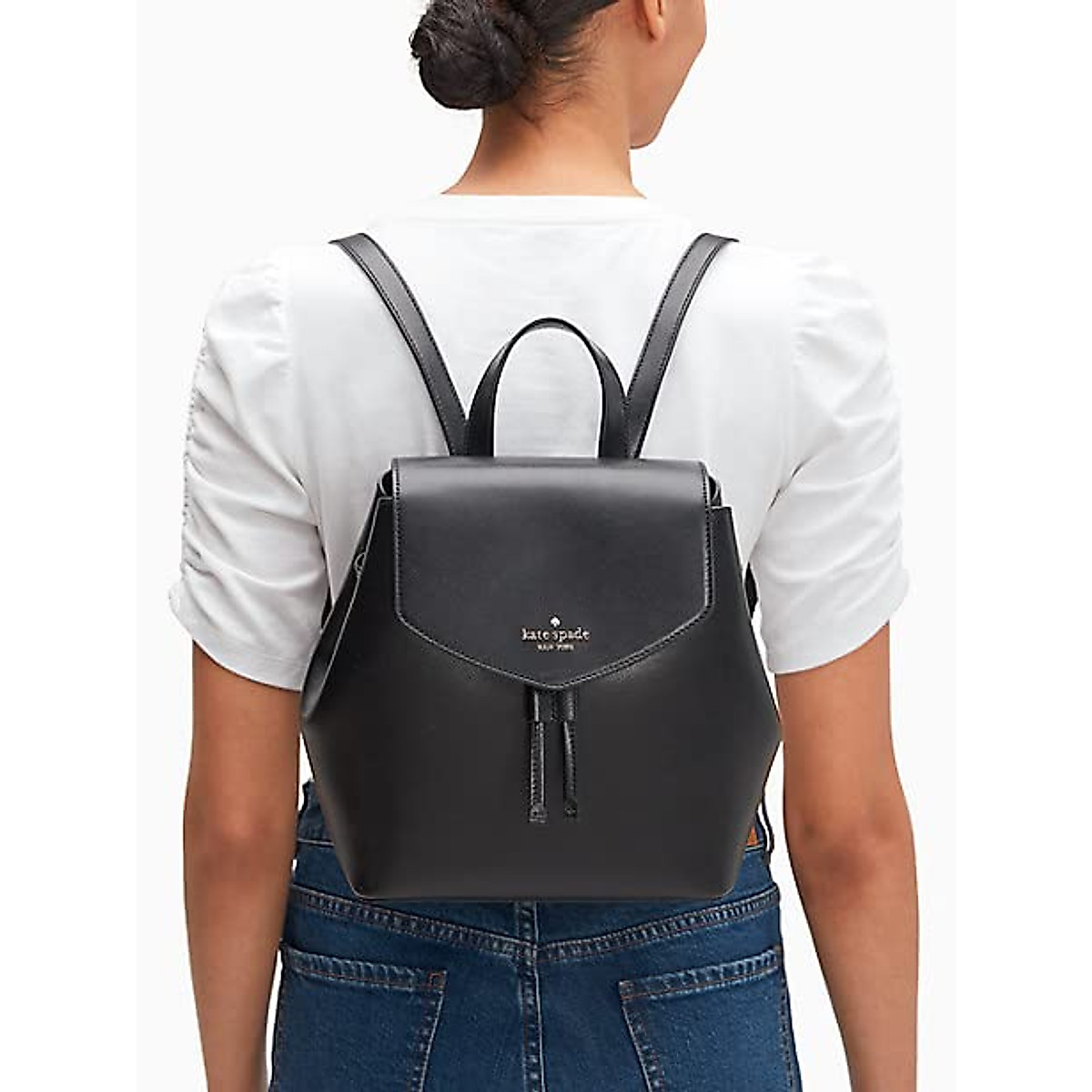 Kate Spade New York Lizzie Medium Flap Backpack (Black)