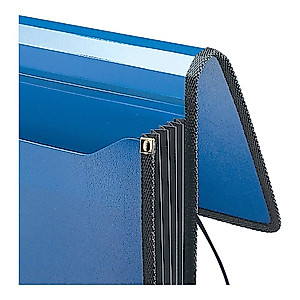Smead Poly Premium Expanding File Wallet with Closure, 5-1/4" Expansion, Letter Size, Navy Blue (71503)