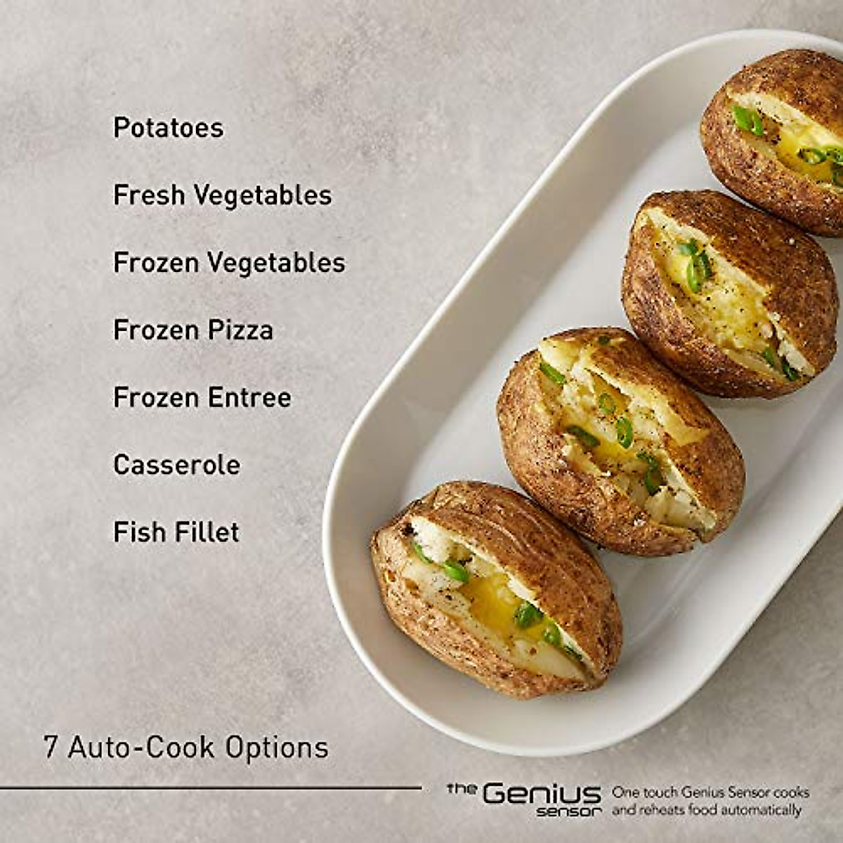 Panasonic NN-SU66LS 1100W with Genius Sensor Cook and Auto Defrost Countertop Microwave Oven, 1.3 cu ft, Stainless Steel