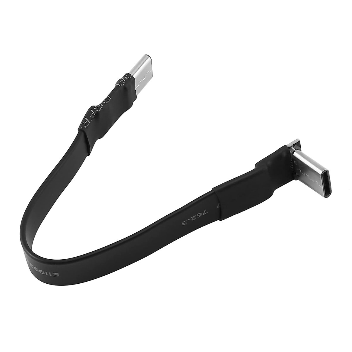 Dciustfhe USB 3.1 Type C to Type C Extension Cable 90 Degree FPC FPV Ribbon Flat USB C Cable 3A 10Gbps EMI Shielding,10cm