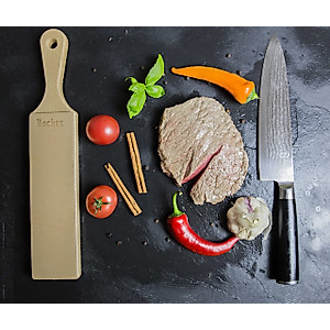 Bacher Premium Leather Strop for Knife Sharpening with Polishing Compound - Double Sided Stropping Leather – Stropping Kit: Knife Strop and Stropping Compound for Wood Carving and Woodworking