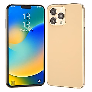 Vbestlife 6.1in Unlocked Smartphone 3G Cell Phone for Android, 6.1in HD Screen Dual Card Dual Standby Mobile Phone, 4000mAh Large Battery, Three Card Slots, Face Unlock(Gold)