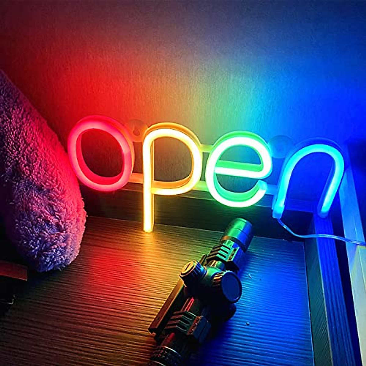 Rosvola LED Neon Open Sign, Neon Open Sign High Brightness Attractive for Business