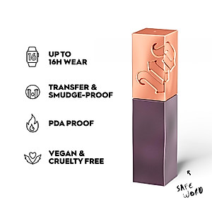 URBAN DECAY Vice Lip Bond Glossy Longwear Liquid Lipstick (Safe Word - Sandy Nude), Transfer-proof, Smudge-proof, Bold Longwear Shades Up to 16HR Wear, Vegan, Cruelty-free - 0.14 fl oz