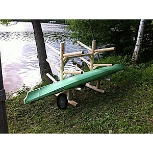 Log Kayak Rack - Kayak Storage Rack, Kayak Racks for Outdoor Storage, Kayak Rack for Garage, Paddle Board Rack, Fishing Canoe Rack, Surfboard Rack and SUP Storage Rack - 6 Kayak Racks, Unfinished