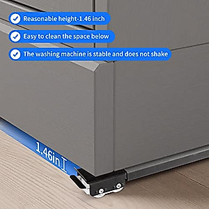 Draywitt expandable appliance roller - appliance rollers for washer and dryer,base mover for washer and dryer（GREY)