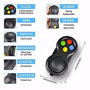 Dr.Kbder 5Pcs Fidget Toys Adults Set, Autism Sensory Pack with figette Cube Magnetic Rings Pad ADHD Stress Relief for Kids Teen, Cool Gadget Desk Spinner Christmas Stocking Stuffer