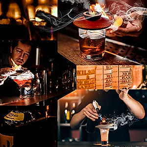 Cocktail Smoker -Cocktail Smoker Kit with Wood Chips Old Fashioned Kit, Whiskey & Bourbon Cocktail,Gifts for Men, Drink Smoker Culinary Wood Chips for Smoking