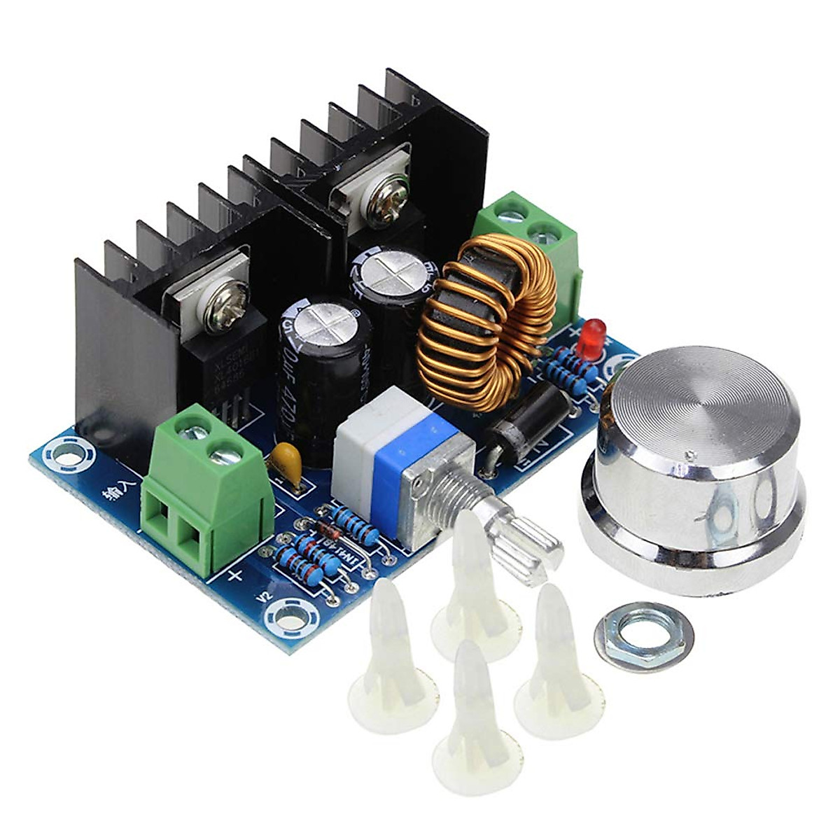 HiLetgo 2pcs XL4016 DC-DC 4-40V to 1.25-36V Step Down Buck Converter Power Supply Module XL4016E1 PWM Adjustable Step Down Board 8A 200W