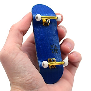 Teak Tuning 32mm Pro Fingerboard Complete - Fully Assembled with Pro Level Components - Pro Shaped Wooden Deck (32x97mm), UltraSpin Bearing Wheels, Prodigy Gen2 Trucks - Skyline Shred