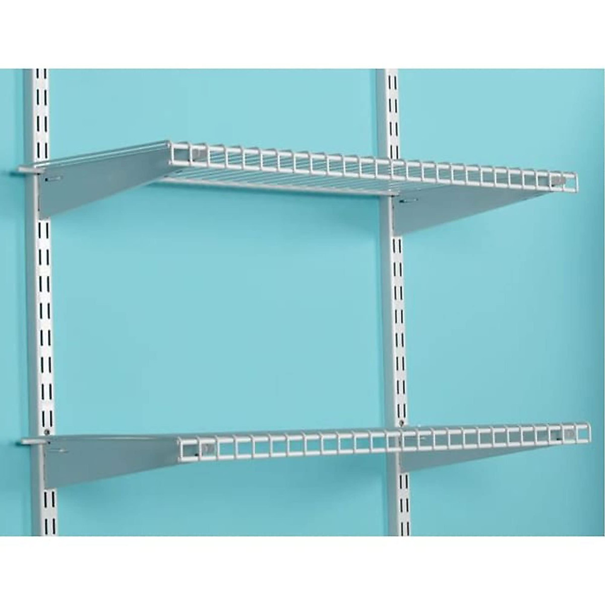 Rubbermaid Configurations 26" Shelving Kit, Set of 2 Shelves, White, Expandable, Closet, Storage Room, Laundry Room, Garage Organization