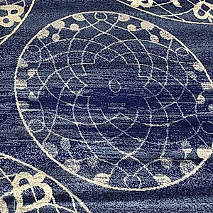 LUXE WEAVERS Cambridge 4073 Blue 8x10 Mandala Rug