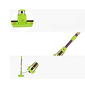 Kitchen Home PVA Sponge Mop, Super Absorbent Quadruple Roller PVA Foam Sponge Mop All Purpose Floor Cleaner, Green
