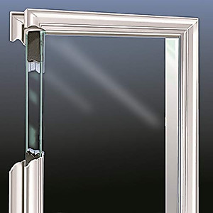 National Door Company ZZ00722L Steel Primed, Left Hand in-Swing, Prehung Front Door, 9 Lite 2-Panel External Grilles, Clear Glass, 30" x 80"