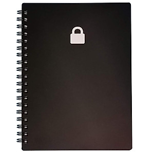 Nokingo Spiral Password Book with Tabs - 5x7 inch Password Organizer with Alphabetical Tabs for Internet Login, Website, Username, Password. Password Keeper for Home or Office