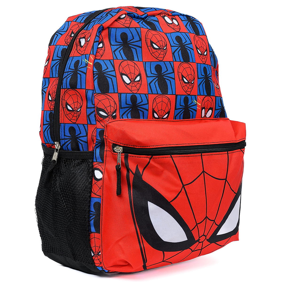 Marvel Spider-Man 16" Backpack Cargo Bag All Over Print Side Mesh Pockets