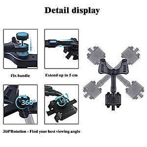 TOGETDREAM Car Rear View Phone Holder Mount, 360°Rotatable Retractable Rearview Mirror Phone Holder for Car, GPS Holder Car Phone, Compatible with iPhone, Samsung, Moto, Huawei, Nokia, LG