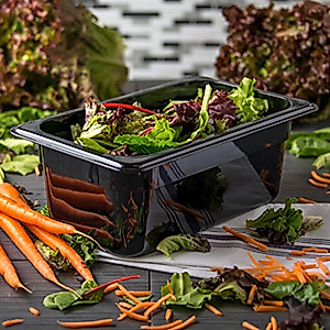 CFS 3068103 StorPlus Fourth Size Food Pan, Polycarbonate, 4" Deep, Black, Model Number: 3068103-E