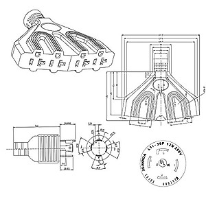 yodotek 1.5FT NEMA L14-30/Four 5-20R Generator Locking Cord,30Amp 4-Prong 10 Gauge Distribution Cord,Generator Adapter, Household Cable,125/250V 30Amp 7500 Watts