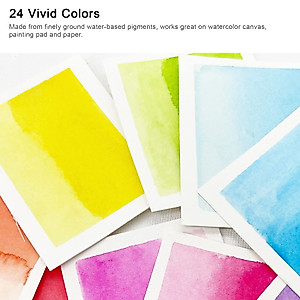 PHOENIX Watercolor Paint Set Tubes 24 x 12ml / 0.4 Fl Oz Non-toxic Water Color Paints Great Value Painting Art Supplies for Adults, Artists & Beginners