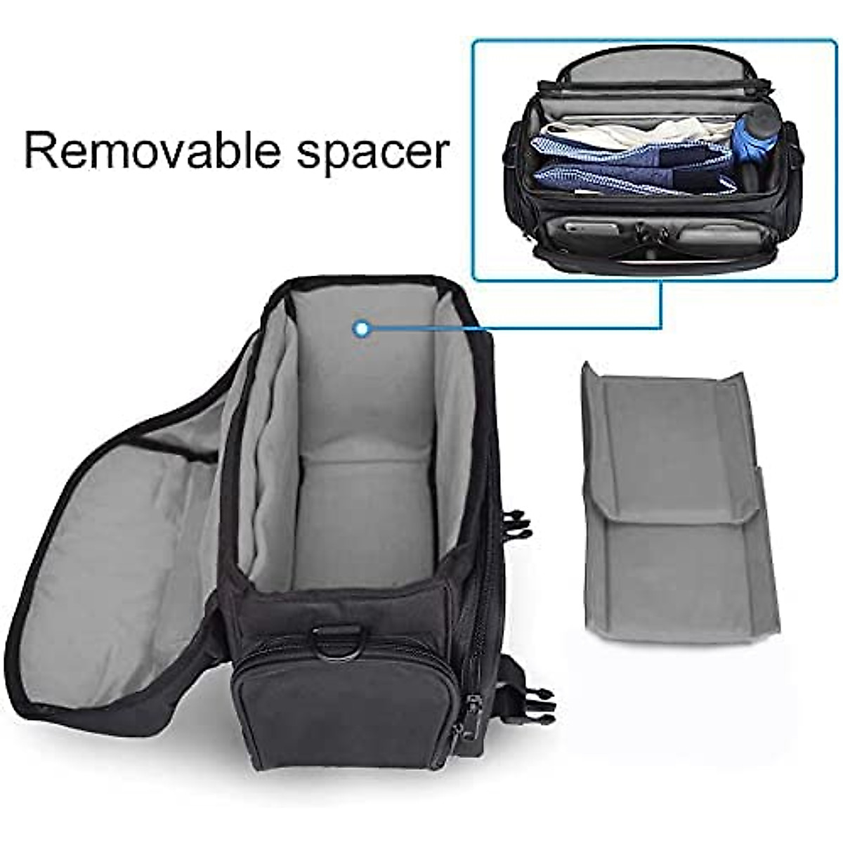 CADeN Camera Bag Case Shoulder Messenger Bag with Tripod Holder Compatible for Nikon, Canon, Sony, DSLR SLR Mirrorless Cameras Waterproof (Black, Small)