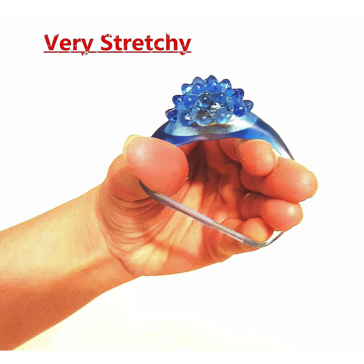 HND® Novety LED Flashing Light Up Jelly Bumpy Ring, For Party,Cutumes,Birthday,Wedding And Any Celebrations. 24-Pack