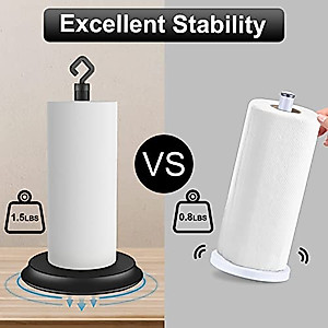 KASUNTO Toilet Paper Holder for Bathroom, Metal Free Standing Toilet Paper Storage with Rustproof, Tissue Paper Roll Stand for Bathroom Accessories (Black)