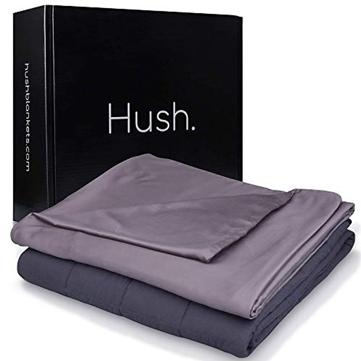 Hush Iced 2.0 Cooling Weighted Blanket | Original Luxury Weighted Blanket | 100% Bamboo Cover W/ Non-Toxic Glass Sand | Duvet Cover Included