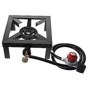 BESPORTBLE Furnace Backpack Stove Gas Grill Portable Folding Stove Grill Accessories Hibachi Grill Outdoor Gas Stove Camping Stove Camping Cooking Stove Gas Burner Burning Wood Hose Regulator