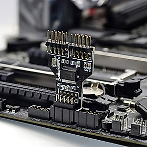 chenyang CY 9pin USB Header Male 1 to 2 Female Extension Splitter Cable Connector Adapter Motherboard USB Hub USB 2.0