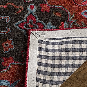 SAFAVIEH Heritage Collection 3' x 5' Rust / Multi HG419P Handmade Traditional Oriental Premium Wool Area Rug