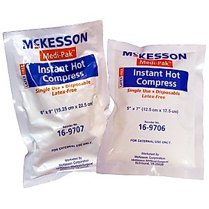 McKesson 16-9706 Medi-Pak Instant Hot Compress, 5" Width, 7" Length, 5" Width, 7" Length (Pack of 24)