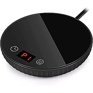 Candle Warmer/Mug Warmer, 8H Auto Shut Off, 1-12H Timer Coffee Cup Warmer, 2 Temp Settings 122/140℉ Coffee Warmer for Desk Auto Shut Off, Heated Mug for Coffee, Tea and Candle, Best Gifts for Dad Mom