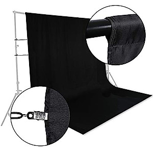 CIPAZEE Black Backdrop Photo Background - 8x10FT Backdrop Photography Background Screen for Video Recording Photoshoot Picture Photography