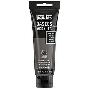 Liquitex BASICS Acrylic Paint, 118ml (4-oz) Tube, Iridescent Graphite