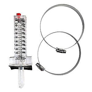 Blue-White Flowmeter for 4 in. PVC Pipe, Horizontal Installation